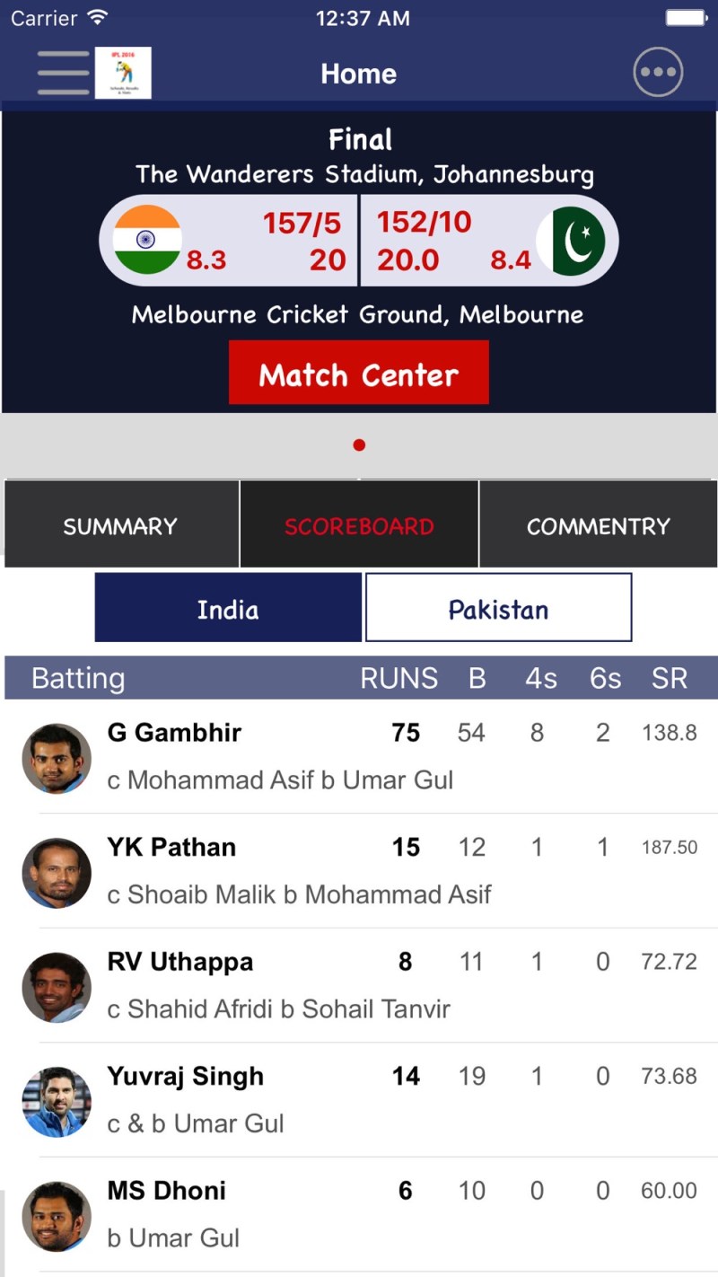 Icc cricket live score store